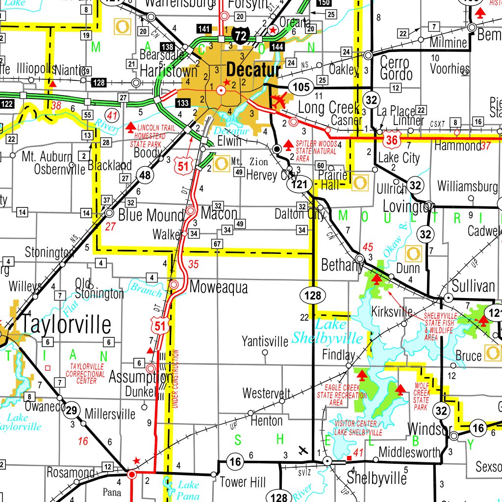 Illinois Official Highway Map by Avenza Systems Inc. | Avenza Maps