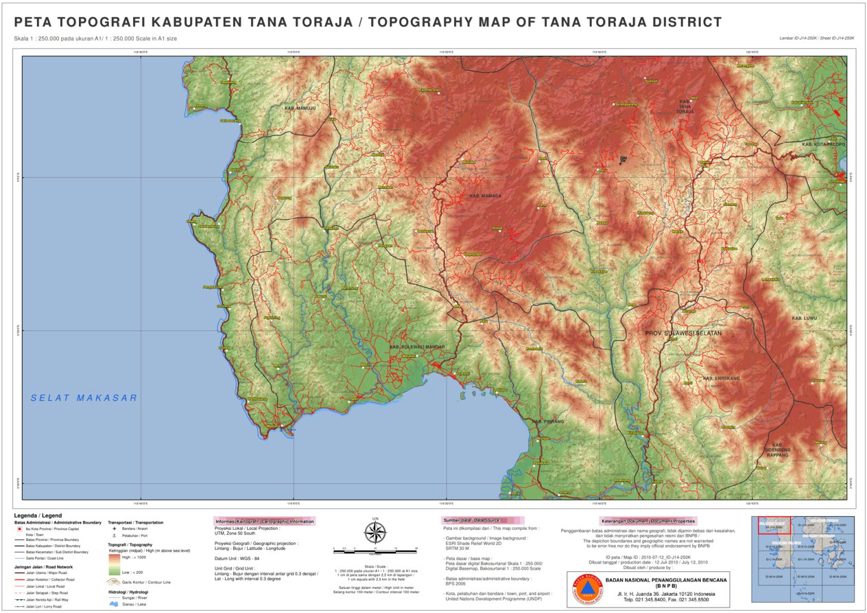 J14: Tana Toraja District Map by Avenza Systems Inc. | Avenza Maps