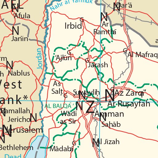 Jordan Transportation Map by Avenza Systems Inc. | Avenza Maps
