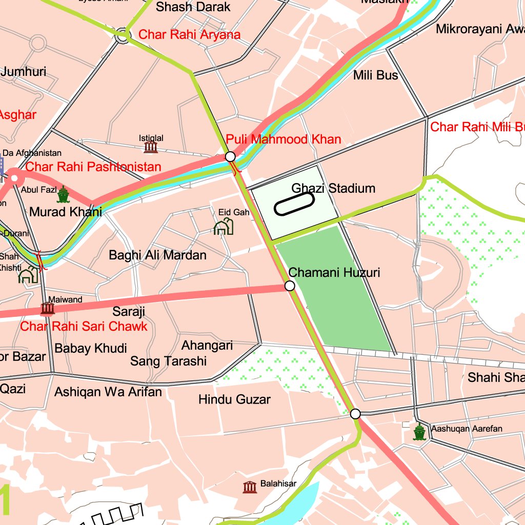 Kabul, Afghanistan Map by Avenza Systems Inc. | Avenza Maps