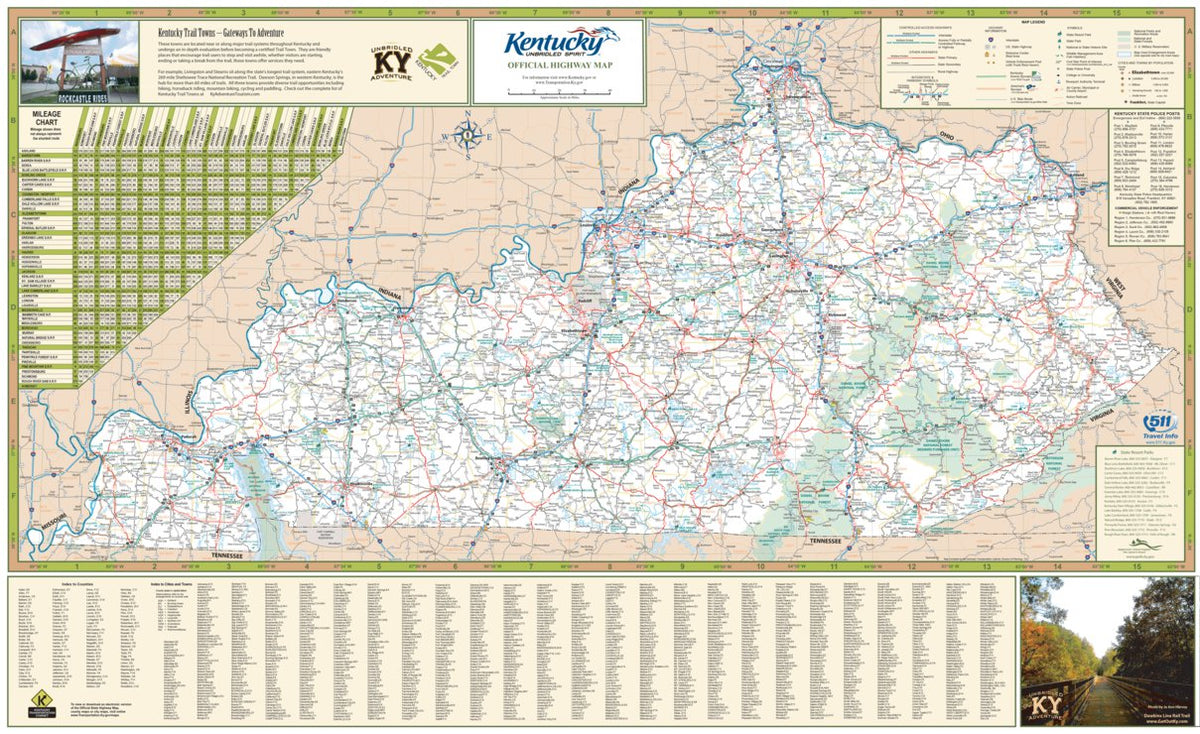 Kentucky Official Highway Map by Avenza Systems Inc. | Avenza Maps