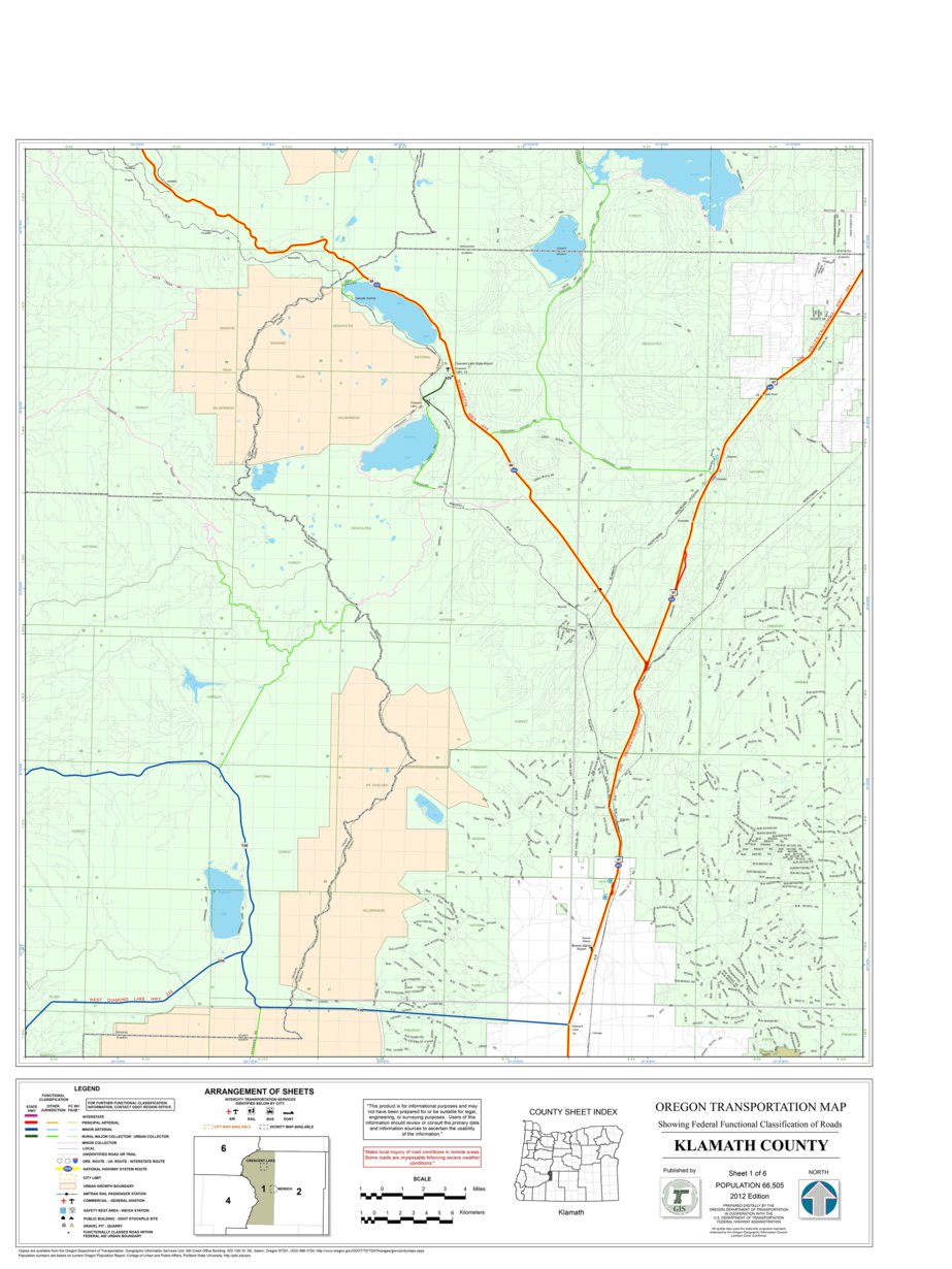 Klamath County Sheet 1 Map by Avenza Systems Inc. | Avenza Maps
