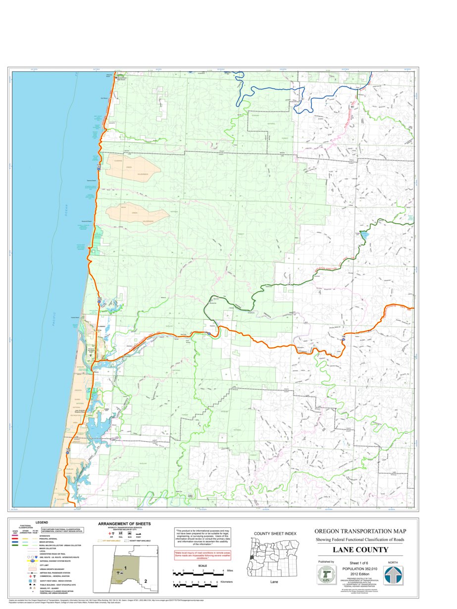 Lane County Sheet 1 Map by Avenza Systems Inc. | Avenza Maps