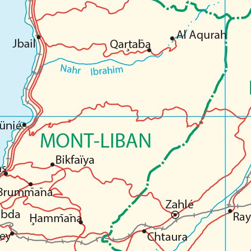 Lebanon Transportation Map by Avenza Systems Inc. | Avenza Maps