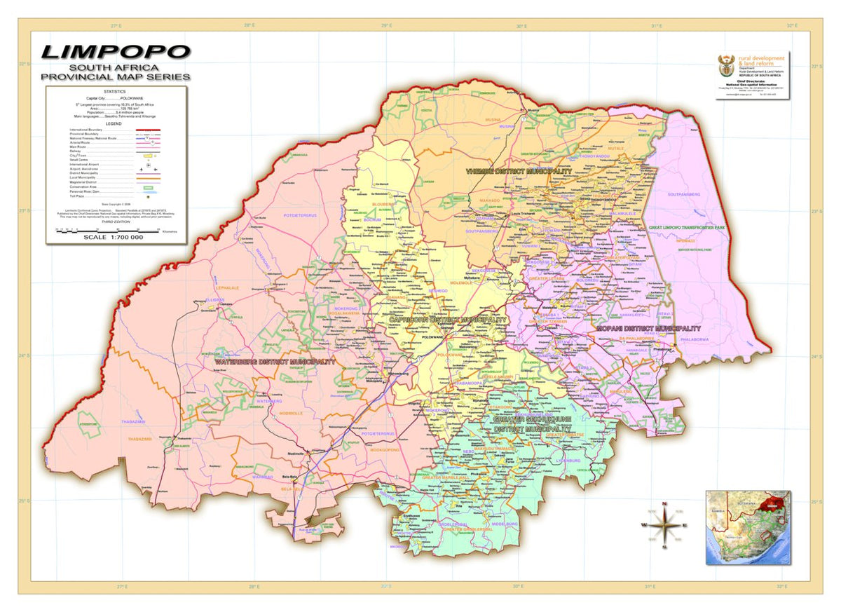 Limpopo, South Africa Map by Avenza Systems Inc. | Avenza Maps