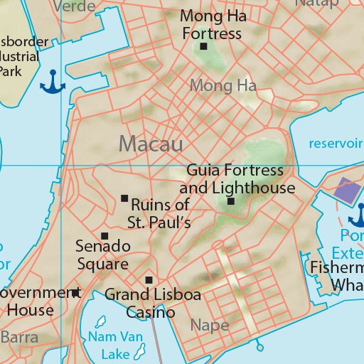 Macau Physiography Map by Avenza Systems Inc. | Avenza Maps