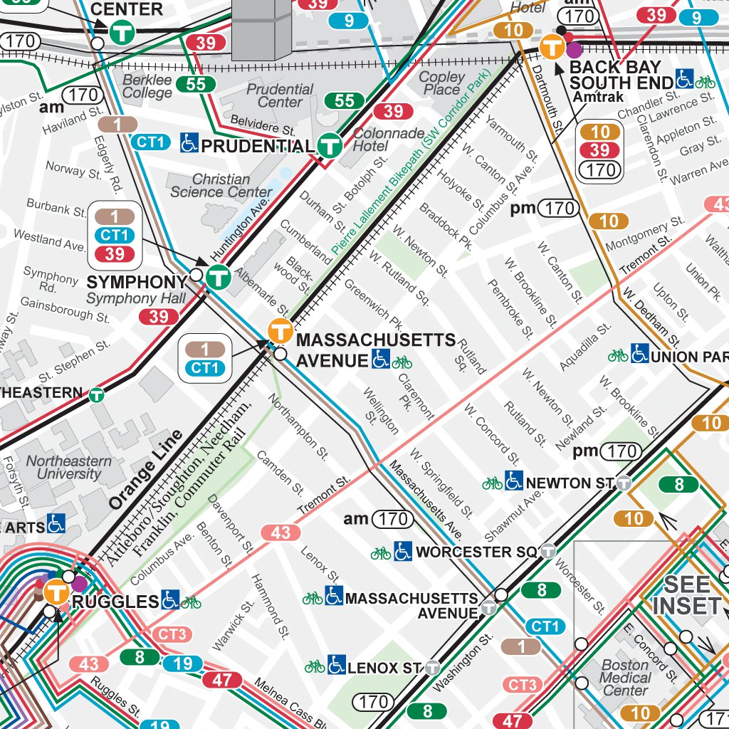 MBTA Map, Boston, Massachusetts by Avenza Systems Inc. | Avenza Maps