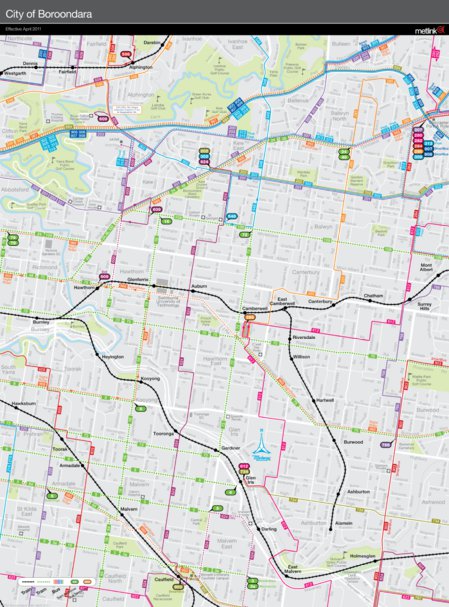 Melbourne Transit: Boroondara Map by Avenza Systems Inc. | Avenza Maps
