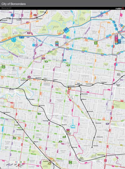 Melbourne Transit: Boroondara Map by Avenza Systems Inc. | Avenza Maps