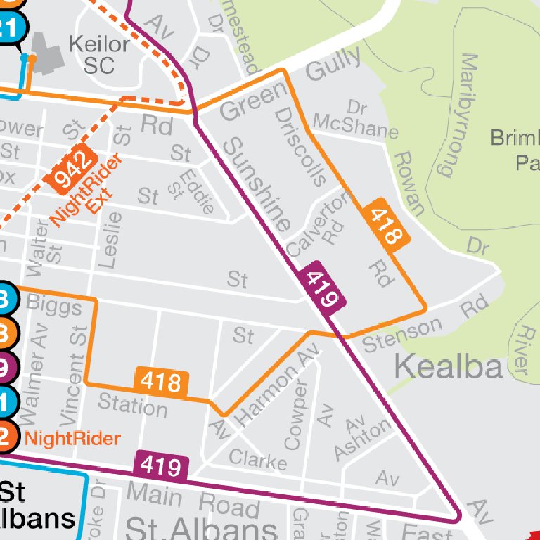 Melbourne Transit: Brimbank Map by Avenza Systems Inc. | Avenza Maps