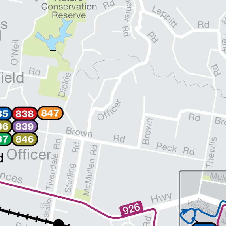 Melbourne Transit: Cardinia Map by Avenza Systems Inc. | Avenza Maps
