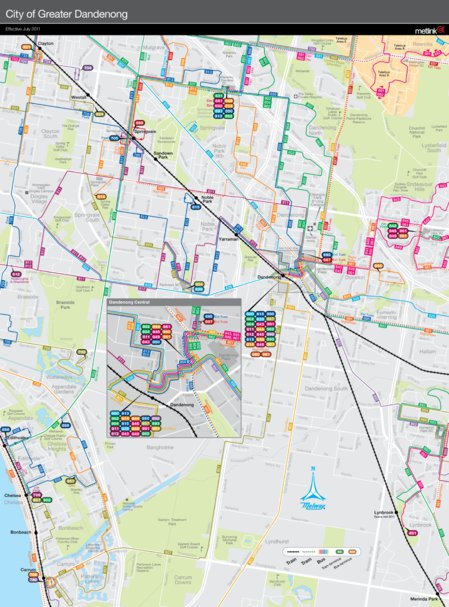 Melbourne Transit: Dandenong Map by Avenza Systems Inc. | Avenza Maps