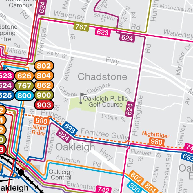 Melbourne Transit: Monash Map by Avenza Systems Inc. | Avenza Maps