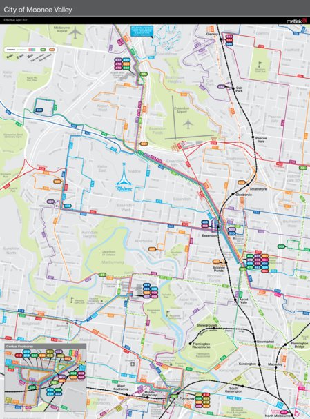Melbourne Transit: Moonee Valley Map by Avenza Systems Inc. | Avenza Maps