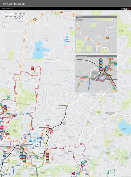 Melbourne Transit: Nillumbik Map by Avenza Systems Inc. | Avenza Maps
