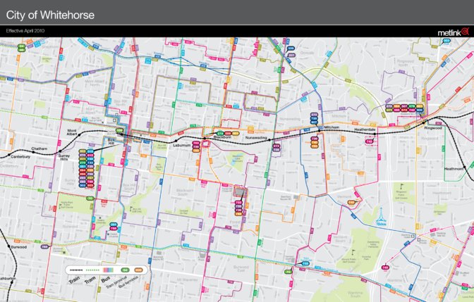 Melbourne Transit: Whitehorse Map by Avenza Systems Inc. | Avenza Maps