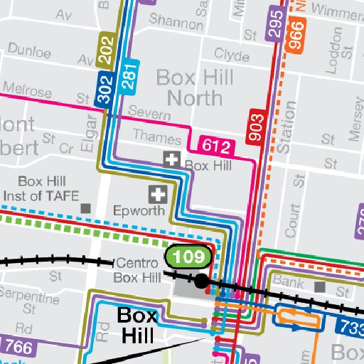 Melbourne Transit: Whitehorse Map by Avenza Systems Inc. | Avenza Maps