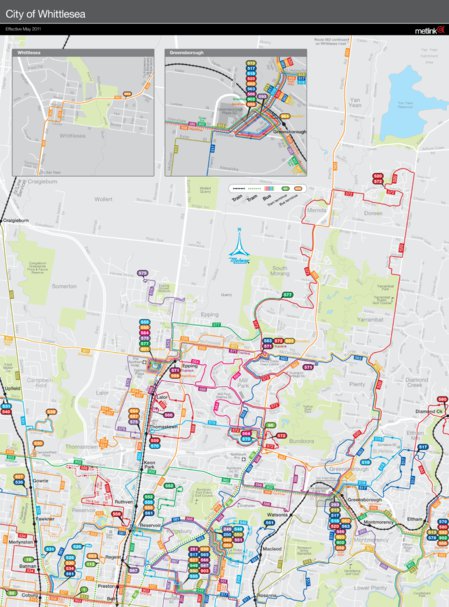 Melbourne Transit: Whittlesea Map by Avenza Systems Inc. | Avenza Maps