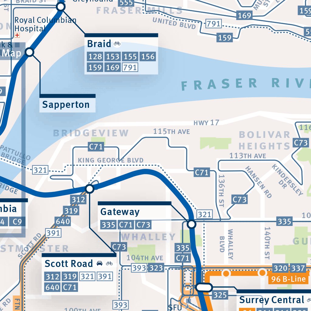 Metro Vancouver Transit Map by Avenza Systems Inc. | Avenza Maps