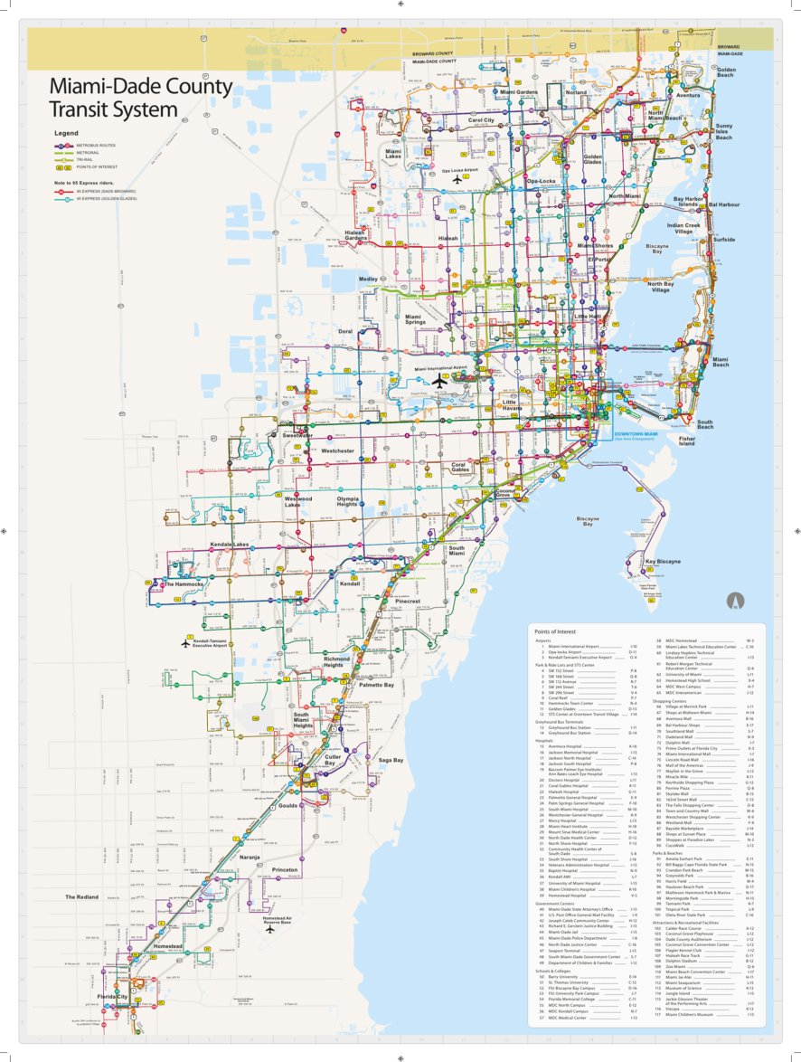 Miami-Dade Transit Map by Avenza Systems Inc. | Avenza Maps