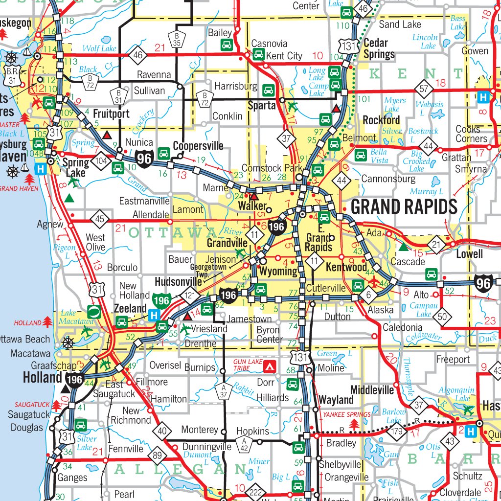 Michigan Highways and Roads Map by Avenza Systems Inc. | Avenza Maps