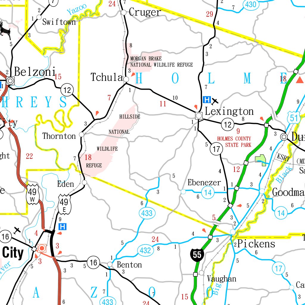 Mississippi Highways Map by Avenza Systems Inc. | Avenza Maps