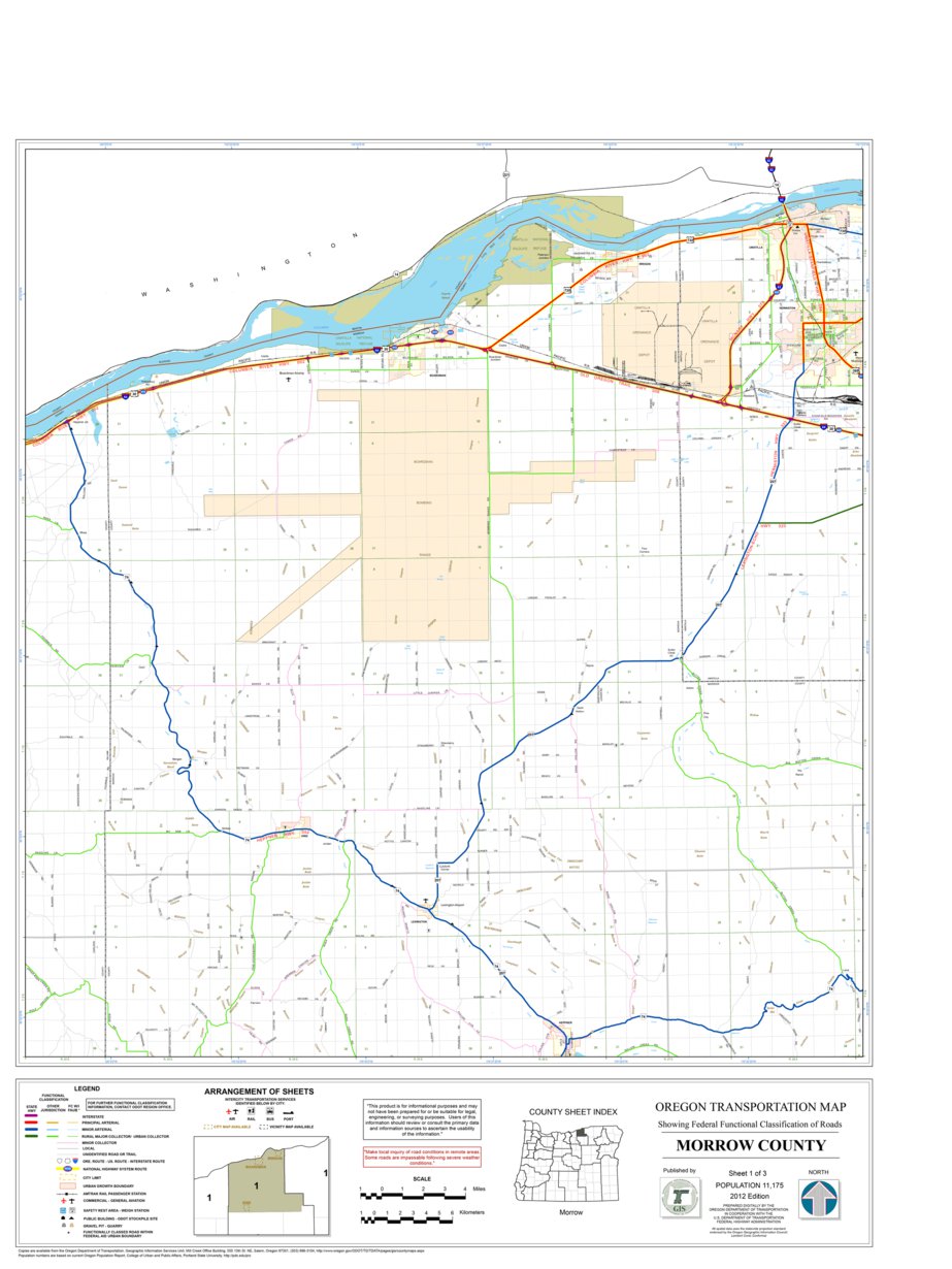 Morrow County Sheet 1 Map by Avenza Systems Inc. | Avenza Maps