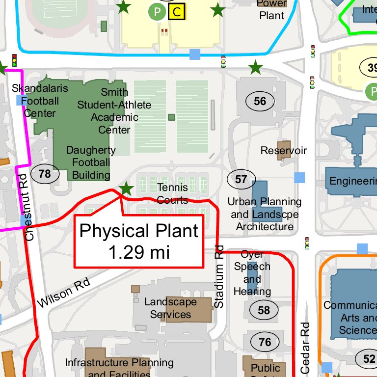 MSU Walking Loops Map by Avenza Systems Inc. | Avenza Maps
