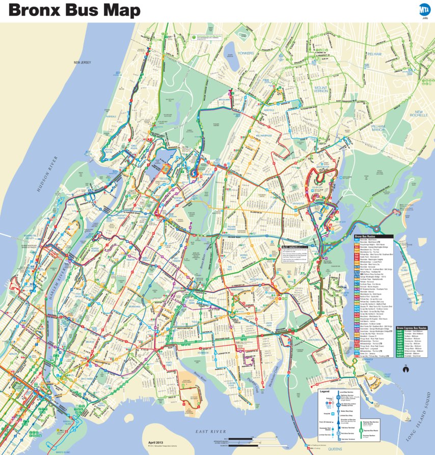 MTA Bronx Transit Map by Avenza Systems Inc. | Avenza Maps