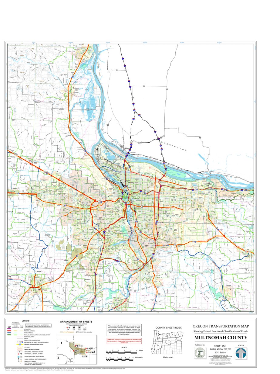 Multnomah County Sheet 1 Map by Avenza Systems Inc. | Avenza Maps