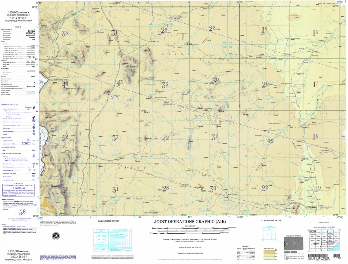 Mungari, Mozambique; Rhodesia - se-36-7 Map by Avenza Systems Inc ...