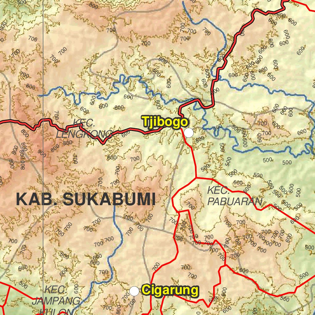 N07: Sukabumi District Map by Avenza Systems Inc. | Avenza Maps