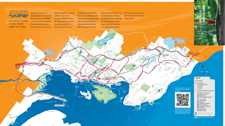 Nanaimo Bicycle Routes Map by Avenza Systems Inc. | Avenza Maps
