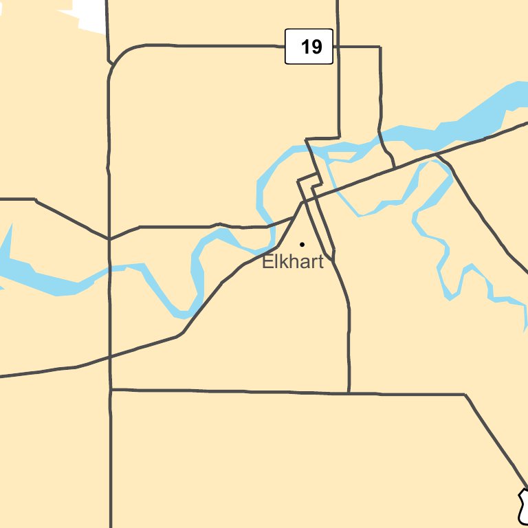 National Highway System: Elkhart, IN Map by Avenza Systems Inc ...