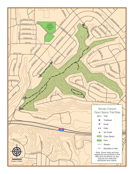 Navajo Canyon Open Space Trail Map by Avenza Systems Inc. | Avenza Maps