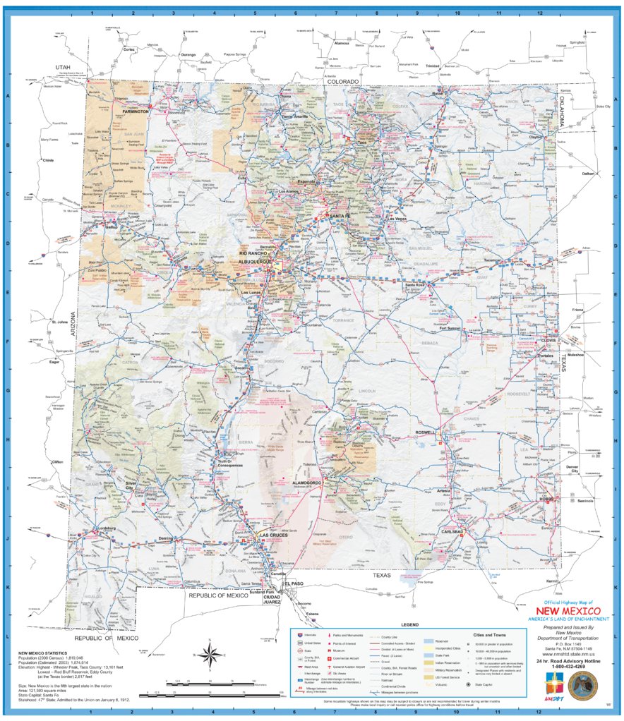 New Mexico Highways Map by Avenza Systems Inc. | Avenza Maps