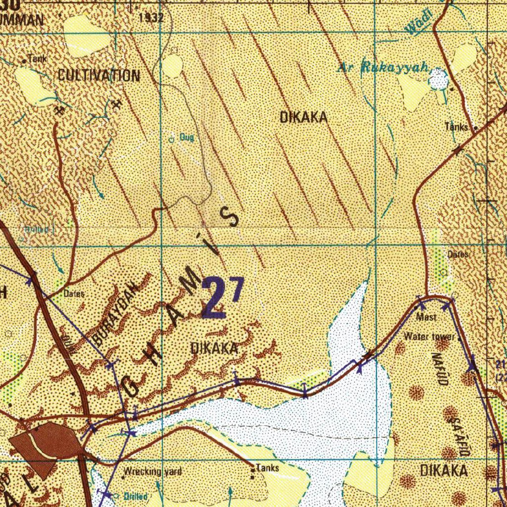 NG 38-6 Buraydah: Saudi Arabia Map by Avenza Systems Inc. | Avenza Maps