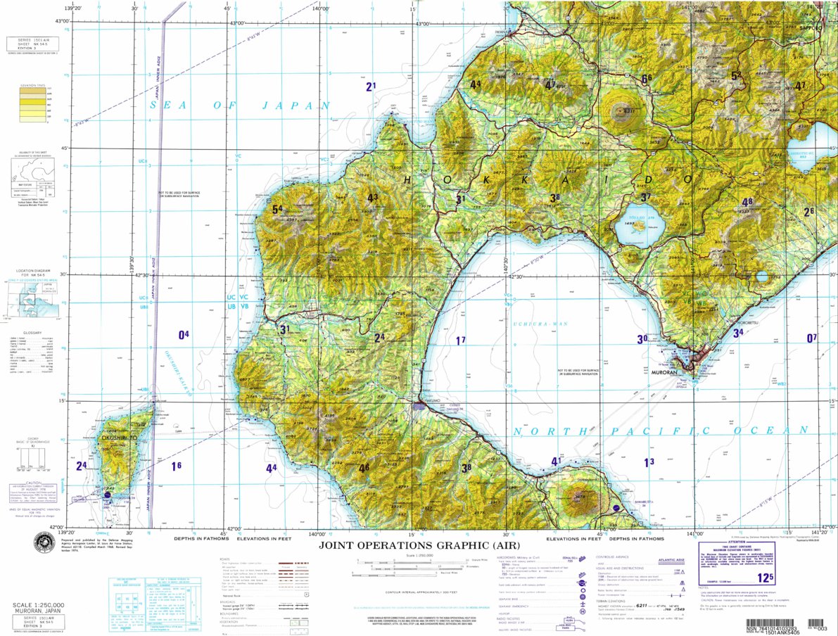 NK-54-5 Muroran, Japan Map by Avenza Systems Inc. | Avenza Maps