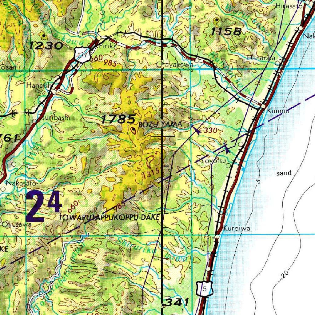 NK-54-5 Muroran, Japan Map by Avenza Systems Inc. | Avenza Maps