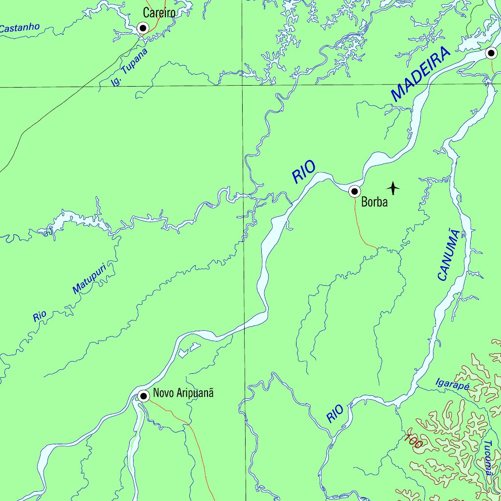 Northern Brazil Physical Relief Map by Avenza Systems Inc. | Avenza Maps