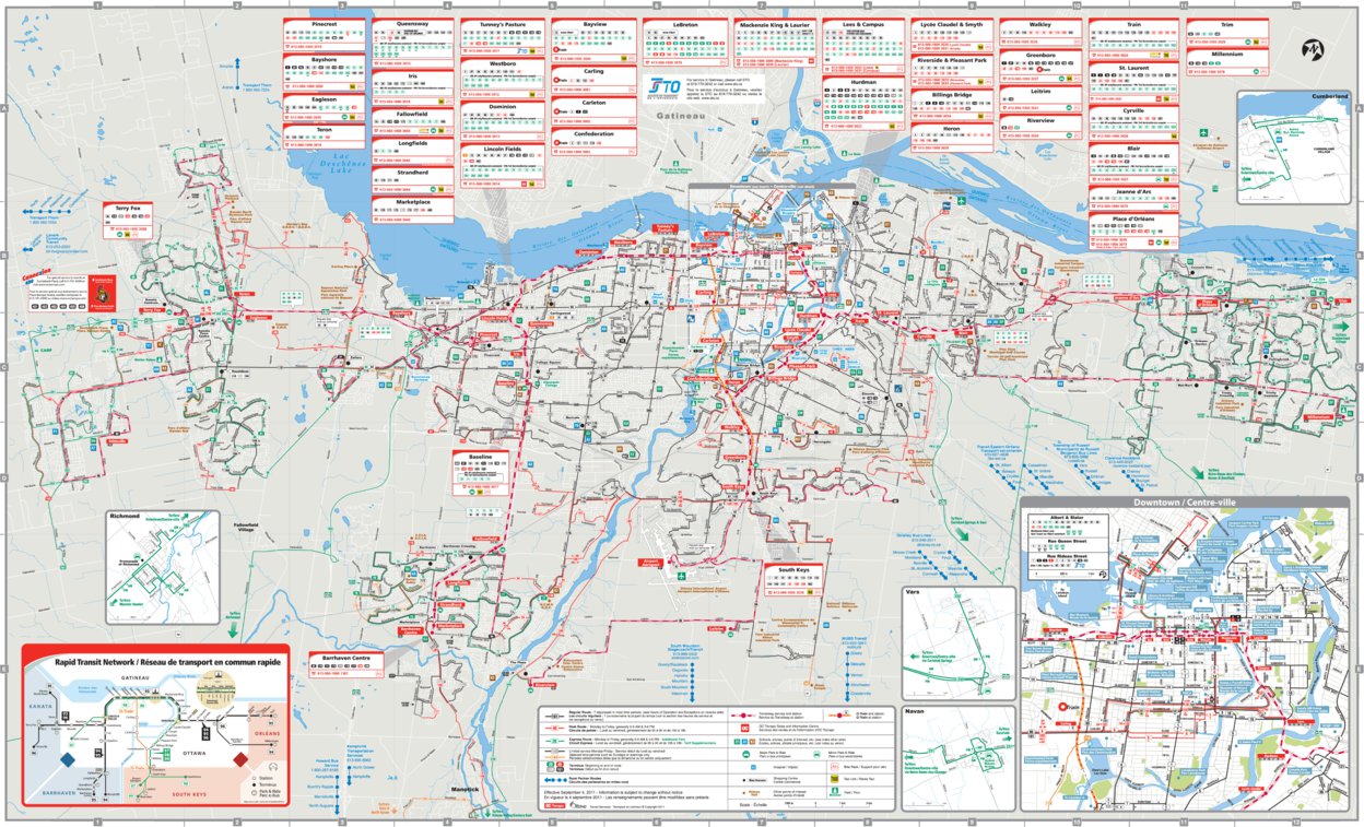 Ottawa Transit Map by Avenza Systems Inc. | Avenza Maps