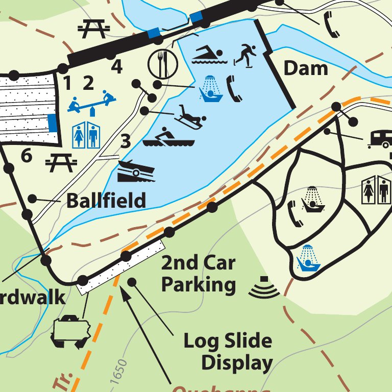 Parker Dam State Park Map by Avenza Systems Inc. | Avenza Maps