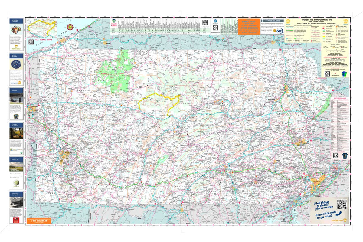 Pennsylvania Transportation & Tourism Map by Avenza Systems Inc ...