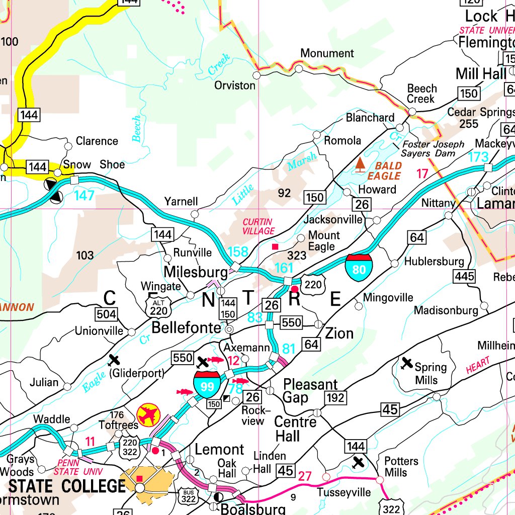 Pennsylvania Transportation & Tourism Map by Avenza Systems Inc ...