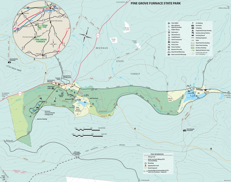 Pine Grove Furnace State Park Map by Avenza Systems Inc. | Avenza Maps