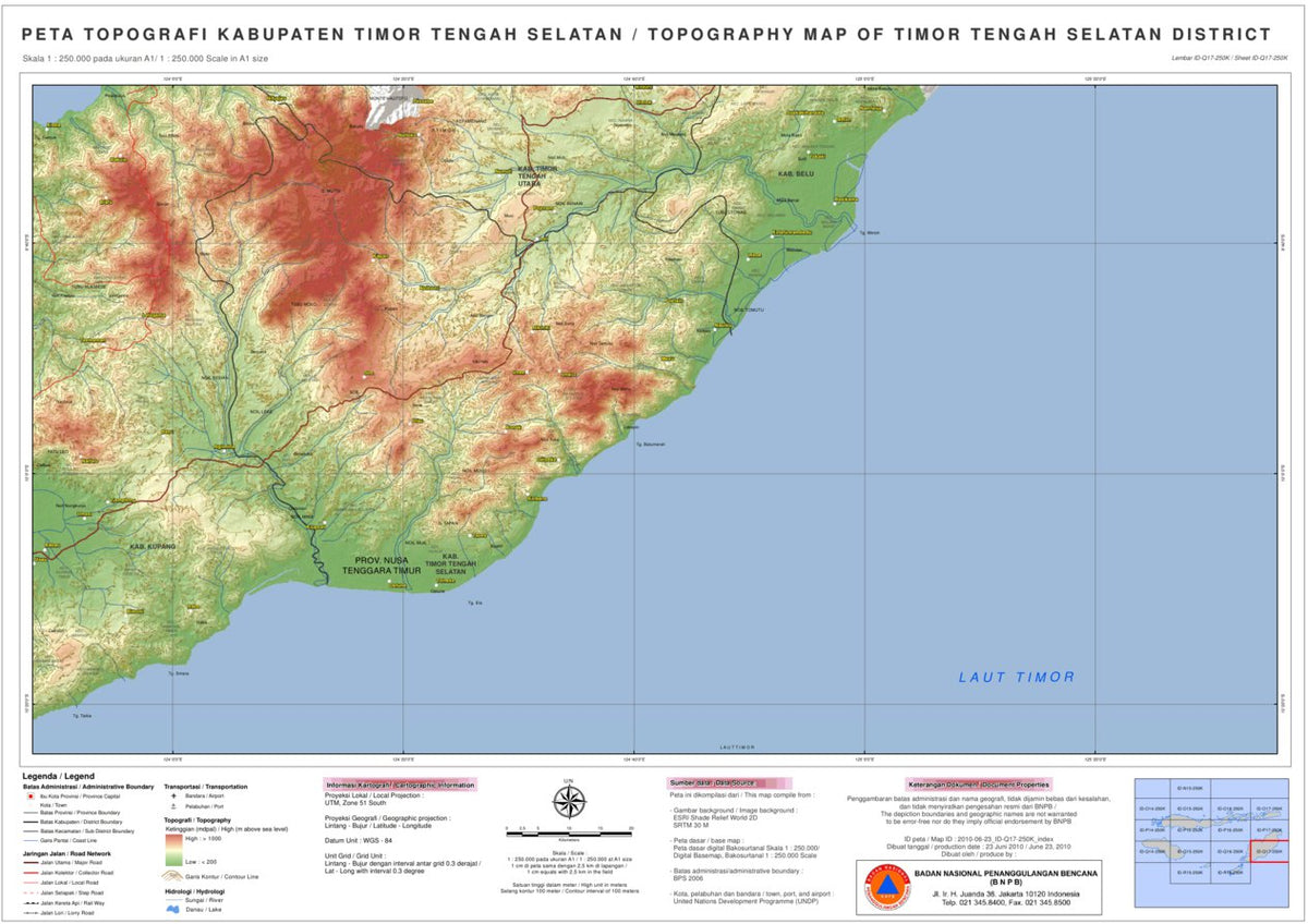 Q17: Timor Tengah Selatan District Map by Avenza Systems Inc. | Avenza Maps