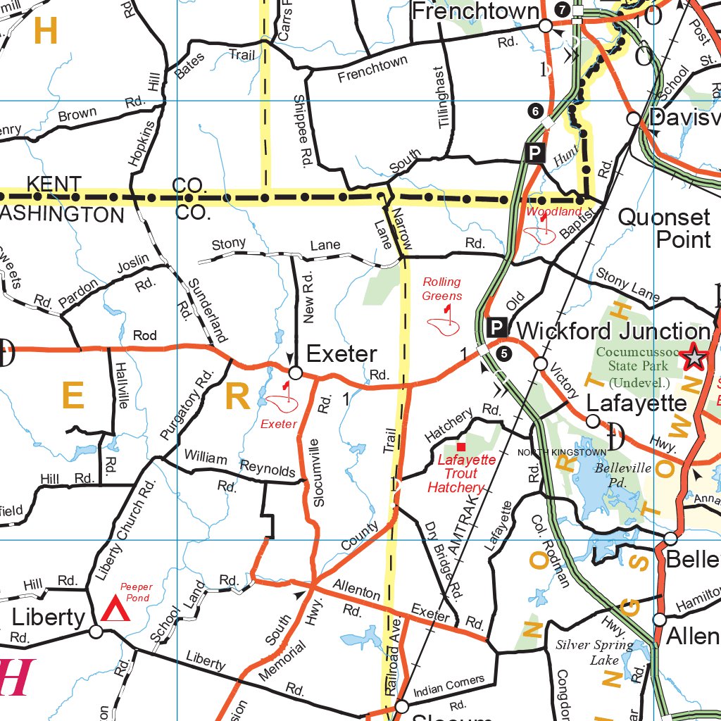 Rhode Island Highways Map by Avenza Systems Inc. | Avenza Maps