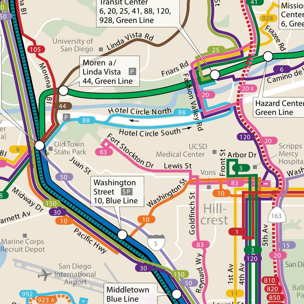 San Diego Transit Map by Avenza Systems Inc. | Avenza Maps