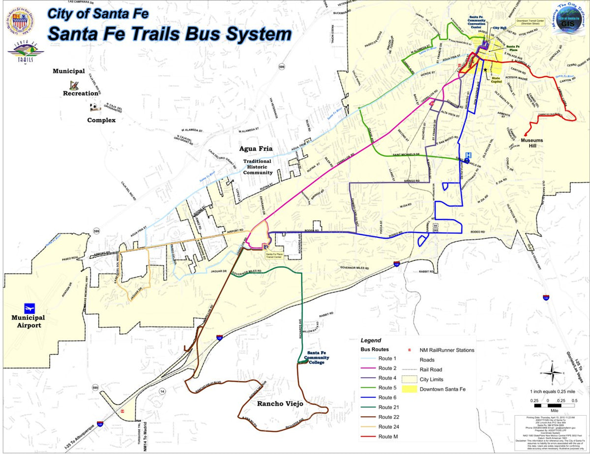 Santa Fe Transit Routes Map by Avenza Systems Inc. | Avenza Maps
