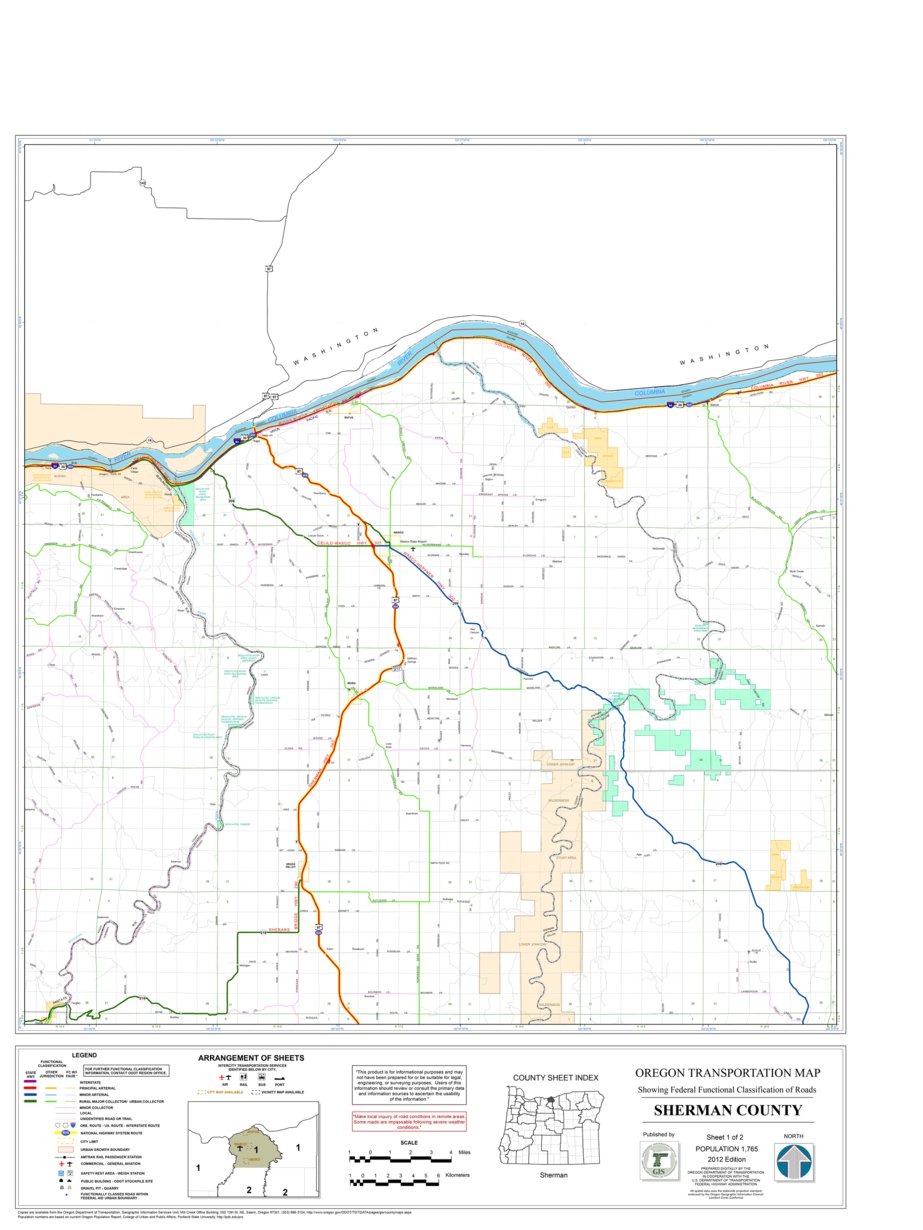 Sherman County Sheet 1 Map by Avenza Systems Inc. | Avenza Maps